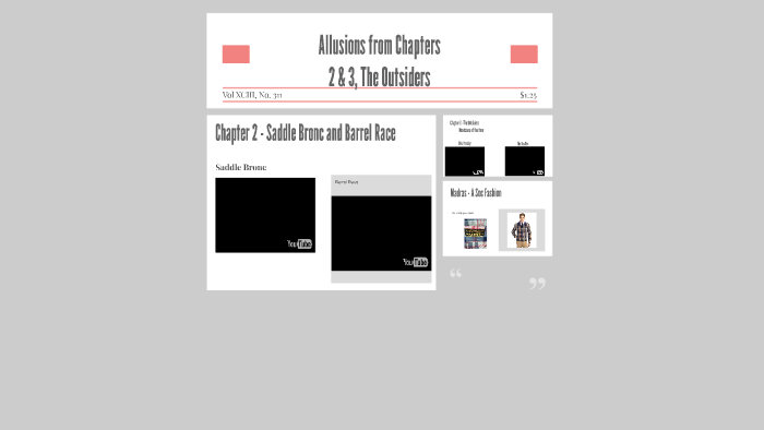 Allusions from Chapters 2 & 3, The Outsiders by Kirsti Meador on Prezi