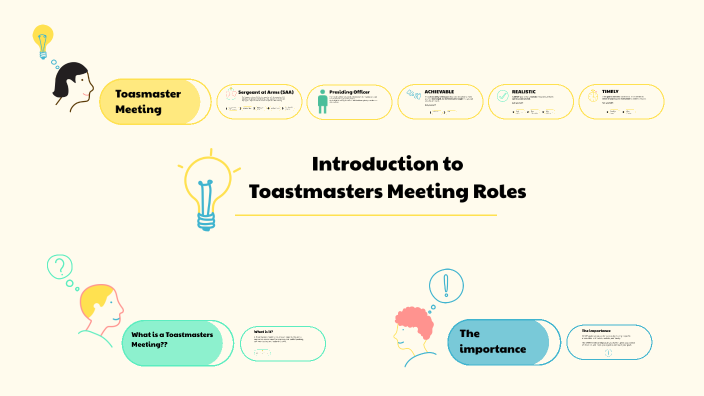 Toastmasters meeting Roles by mariya merchant on Prezi
