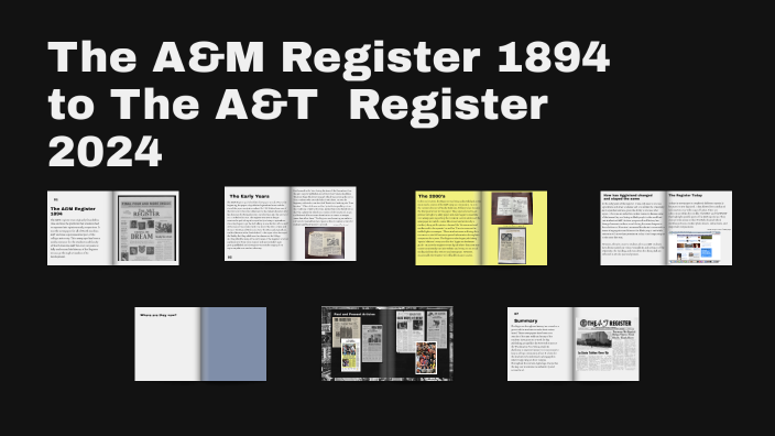 The A&M Register 1894 to The A&T Register 2024 by Layla Frone on Prezi