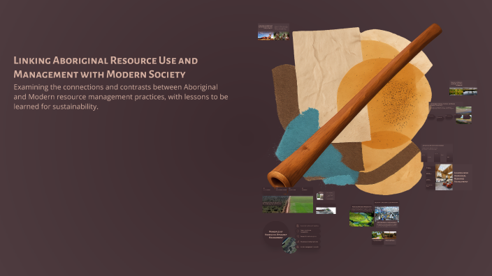 Linking Aboriginal Resource Use and Management with Modern Society by ...