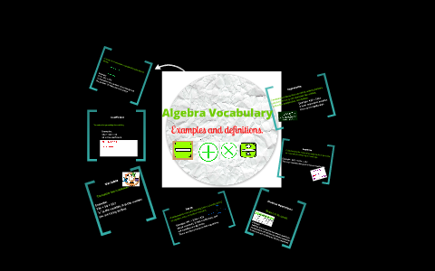 Algebra Vocabulary - Definitions and examples. by Kimberly Lynn on Prezi