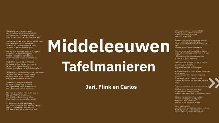 Middeleeuwen Tafelmanieren by Carlos Zwaagstra on Prezi