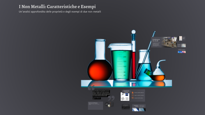 I Non Metalli: Caratteristiche e Esempi by Izzah Ali on Prezi
