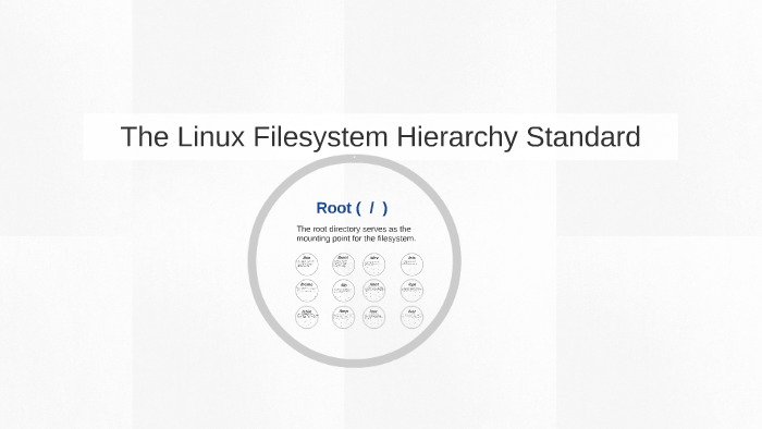 The Linux Filesystem Hierarchy Standard by Jared Zell on Prezi