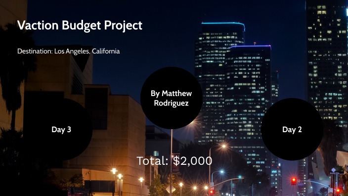 Vacation Budget Project by Matthew Rodriguez on Prezi