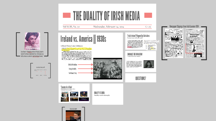 THE DUALITY OF IRISH MEDIA by Morgan Davis on Prezi