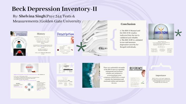 Tests and Measurement: Beck Depression Inventory-II by shelvina singh ...