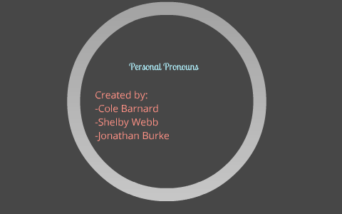 Personal Pronouns by Cole Barnard