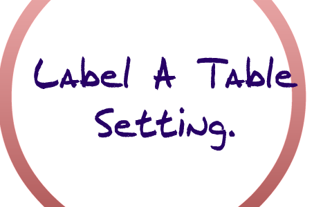 Label a table setting! by Taylor Dungan on Prezi
