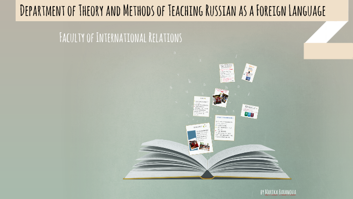 Department of Theory and Methods of Teaching Russian as a Foreign ...