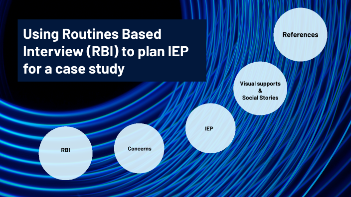 Using Routines Based Interview (RBI) to plan IEP for a case study child ...