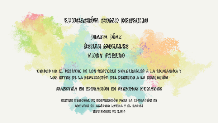 EDUCACIÓN COMO DERECHO by Nury Forero on Prezi