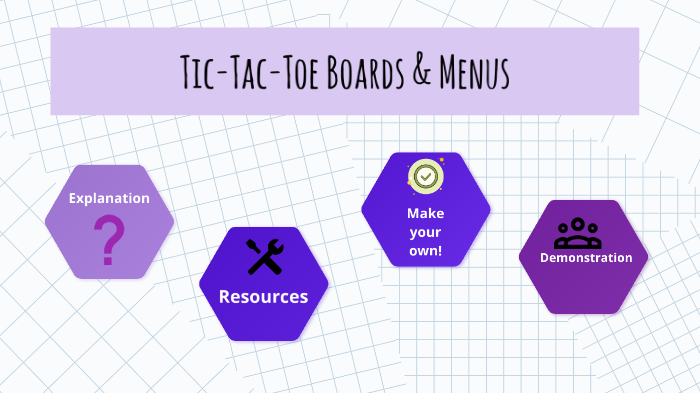 Tic-Tac-Toe Choice boards & Menus by BAILEY PENNELL on Prezi