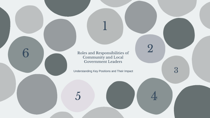 Roles and Responsibilities of Community and Local Government Leaders by ...