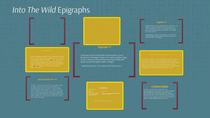 Into The Wild Epigraphs by Danielle Styles on Prezi