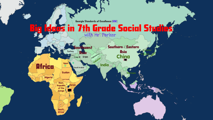 Big Ideas for 7th Grade Social Studies Updated for GSE by Mister Parker ...