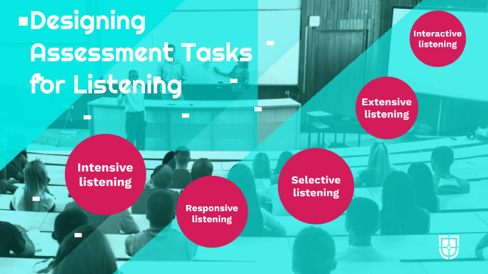 Designing Assessment Tasks for Listening by Yajaira Chávez Ayala on Prezi