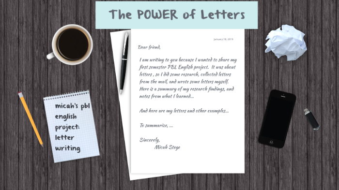 Micah's S1 PBL English Project: Letters by MJ S on Prezi