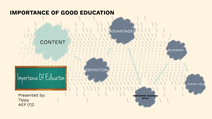 IMPORTANT OF GOOD EDUCATION by YIFAN KONG on Prezi