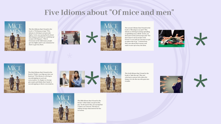 Five Idioms about "Of Mice and Men"Five idioms by Yveth Aldaz on Prezi
