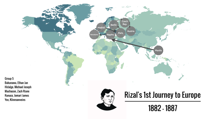 Rizal's 1st Journey to Europe by Zach Riane Machacon on Prezi
