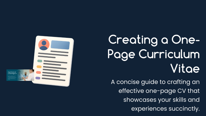 Creating a One-Page Curriculum Vitae by Daniel Kreevald on Prezi
