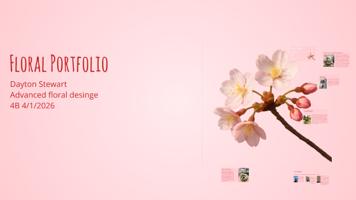 Floral Portfolio Template by Dayton Stewart on Prezi