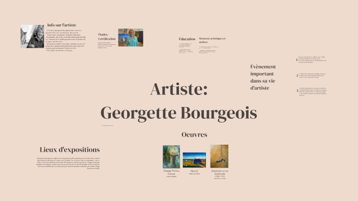 Artiste: Georgette Bourgeois by Isabelle Jewett on Prezi