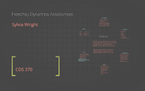 Frenchay Dysarthria Assessment by Sylvia Wright on Prezi
