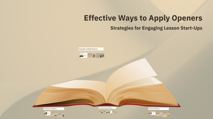 Effective Ways to Apply Openers by R Al on Prezi