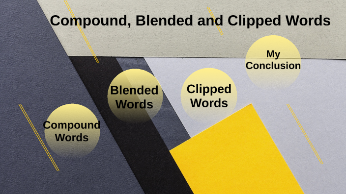 Compound Words, Blended Words and Clipped Words. by Carmela Guadalupe ...