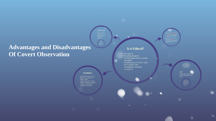 Advantages and Disadvantages of Covert Observation by Rowena Earnshaw ...