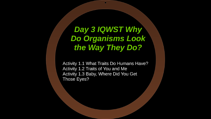 Day 3 IQWST Why Do Organisms Look the Way They Do? by Dan Covey on Prezi