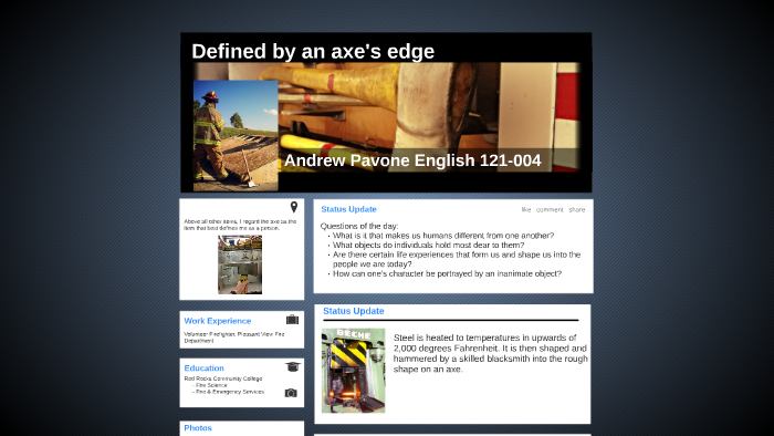 Defined by and axe's edge by Andrew Pavone on Prezi