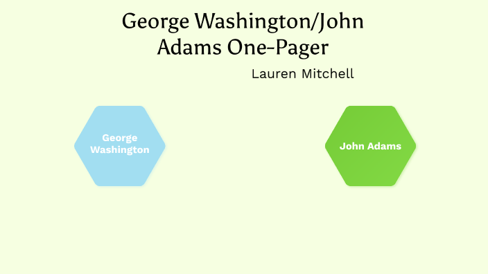 George Washington/John Adams One-Pager by Lauren Mitchell on Prezi