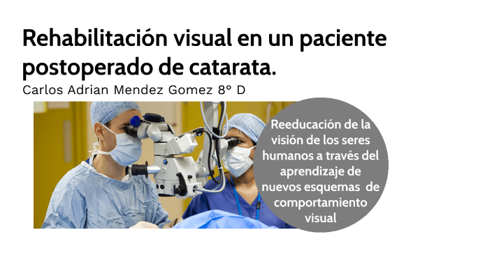 Rehabilitación visual en un paciente postoperado de catarata. by Carlos ...