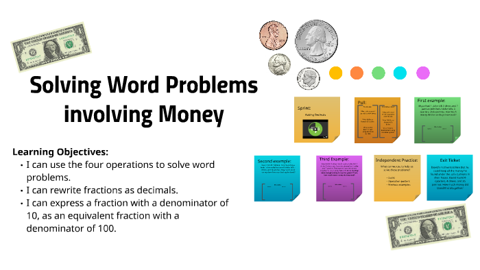 Solving Word Problems involving Money by Jillian Kuehne