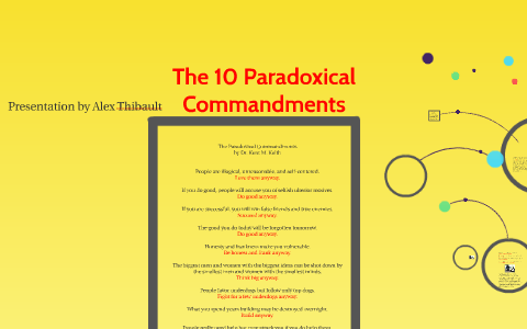 The 10 Paradoxical Commandments by Alex TTT on Prezi