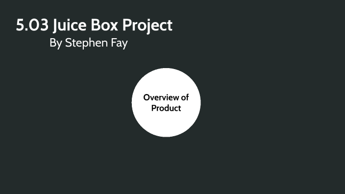 5.03 Juice Box Project by Stephen Fay on Prezi