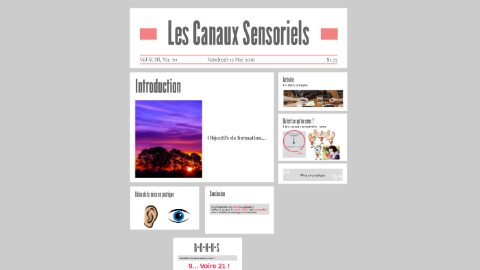 Les Canaux Sensoriels by Kévin Cholley on Prezi
