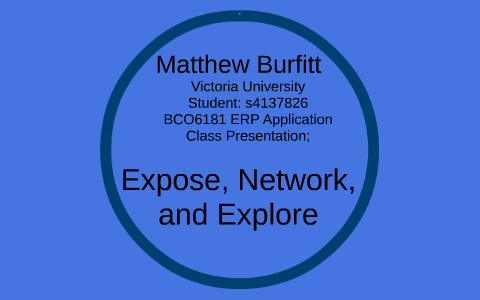 BCO6181 Expose, Network, and Explore by Matthew Burfitt on Prezi