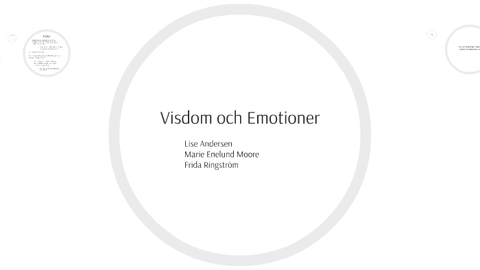 Vad har emotioner för betydelse för visdom? by Lise Andersen on Prezi