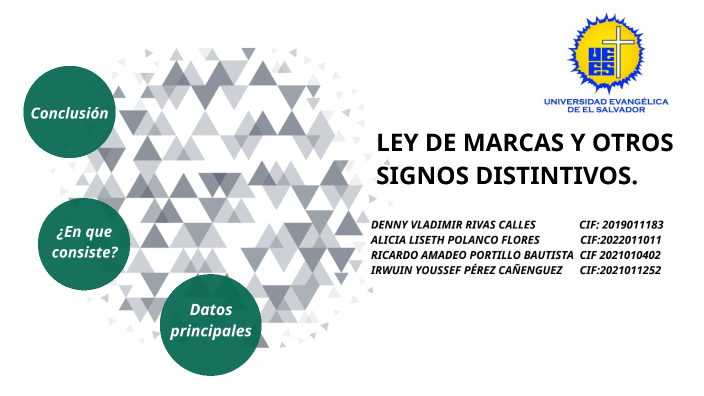 LEY DE MARCAS Y OTROS SIGNOS DISTINTIVOS. by Irwin Perez on Prezi