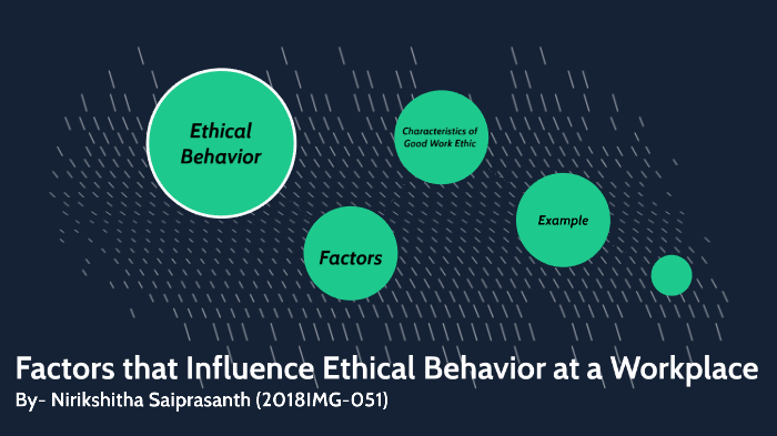 Factors that Influence Ethical Behavior at a Workplace by Sanchit ...
