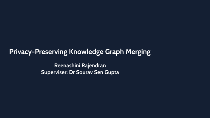 Privacy Preserving Knowledge Graph Merging By Reena Raj On Prezi 