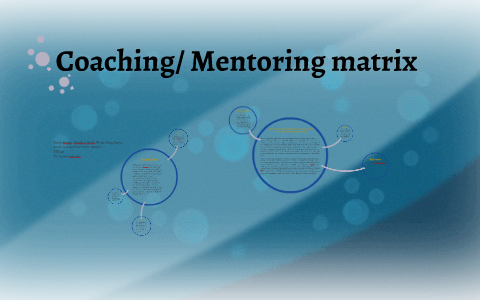 Coaching/ Mentoring matrix by Vivian King on Prezi