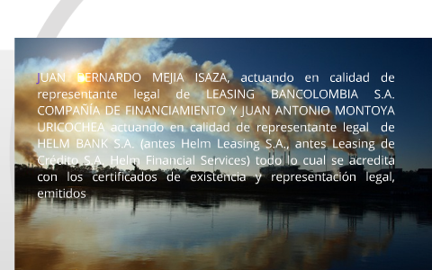 POLITICA DE GESTION AMBIENTAL LEASING BANCOLOMBIA by aura perez on Prezi