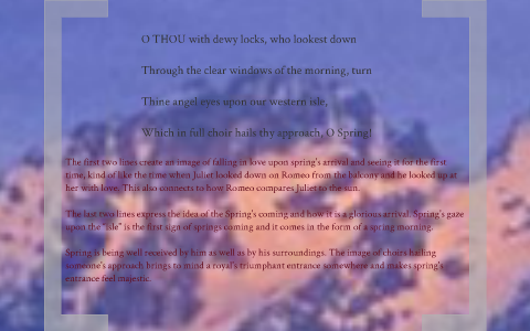 To Spring by William Blake by Analia Cuevas on Prezi