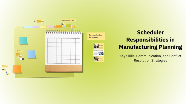 Scheduler Responsibilities in Manufacturing Planning by Necmiye Tan on ...