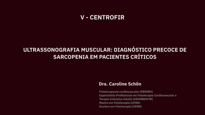 ULTRASSONOGRAFIA MUSCULAR: DIAGNÓSTICO PRECOCE DE SARCOPENIA EM ...